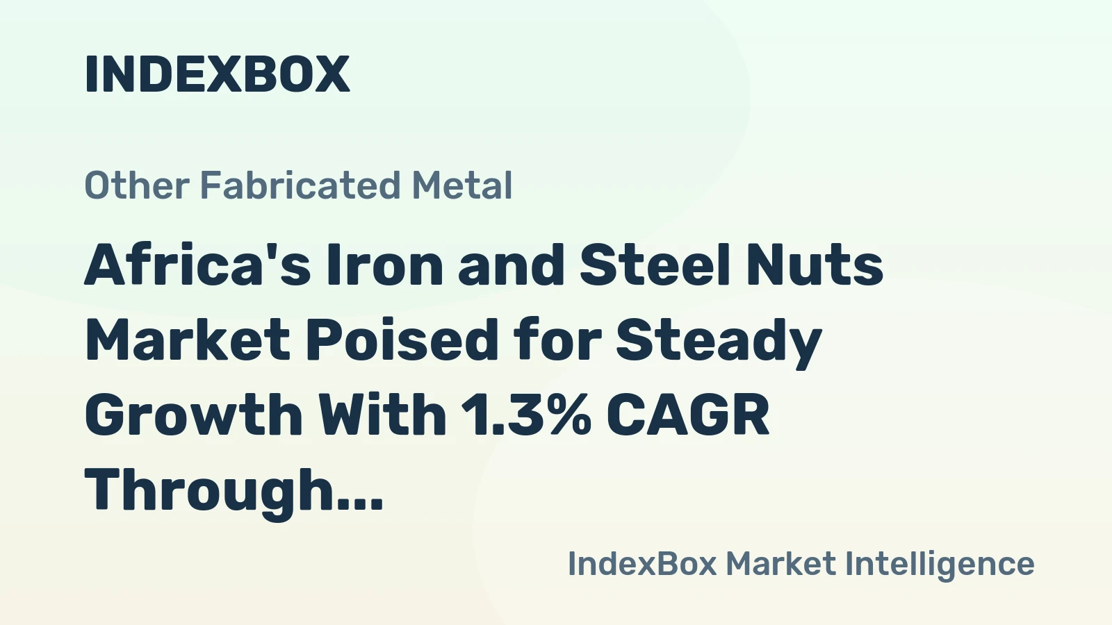 Africa's Iron and Steel Nuts Market Poised for Steady Growth With 1.3% CAGR Through 2035