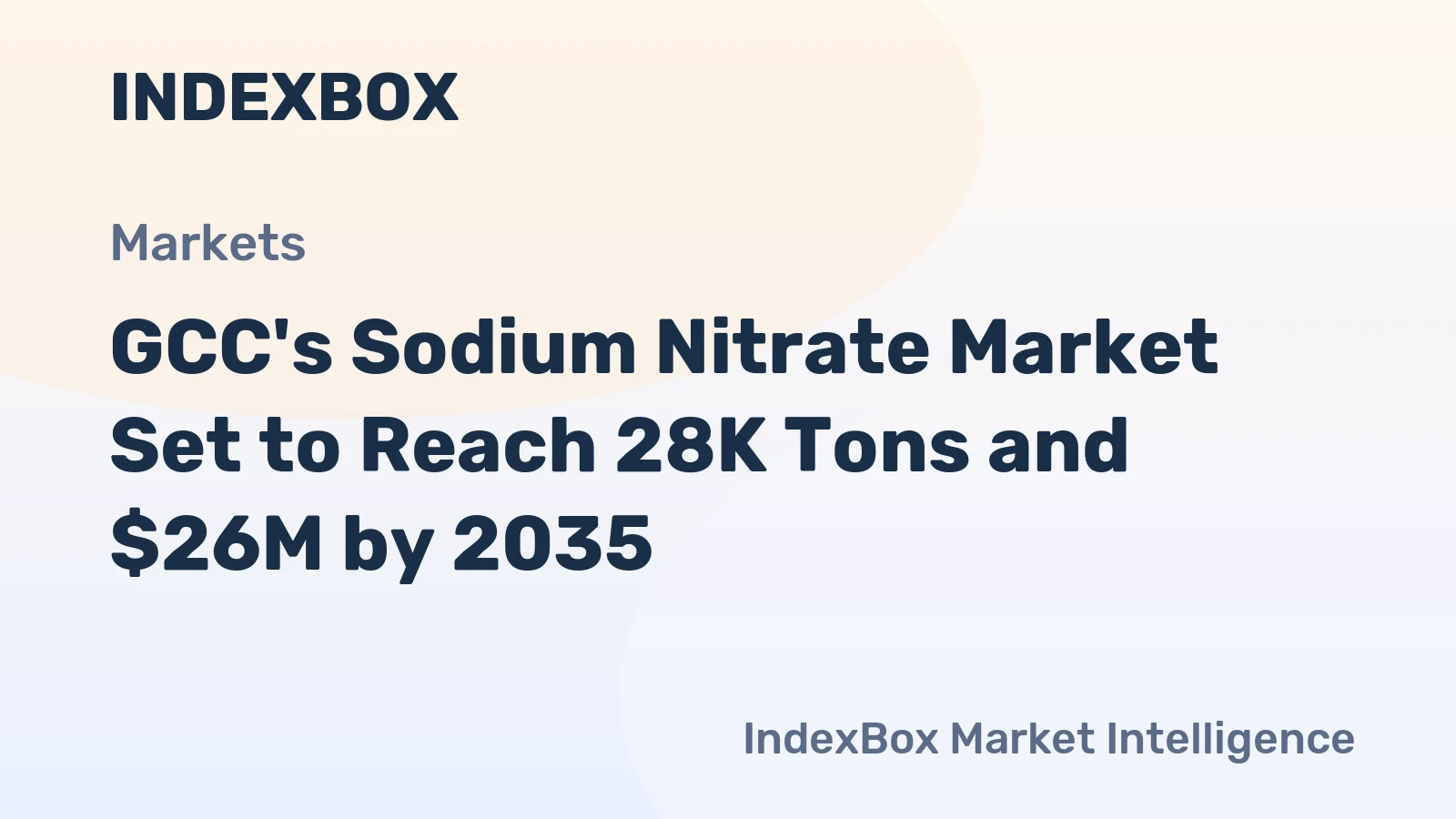 GCC's Sodium Nitrate Market Set to Reach 28K Tons and $26M by 2035
