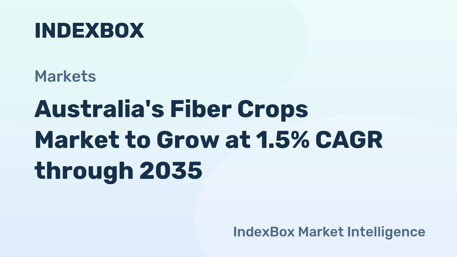 Australia's Fiber Crops Market to Grow at 1.5% CAGR through 2035