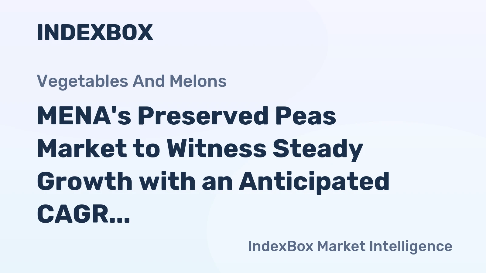 MENA's Preserved Peas Market to Witness Steady Growth with an Anticipated CAGR of +0.8% from 2024 to 2035