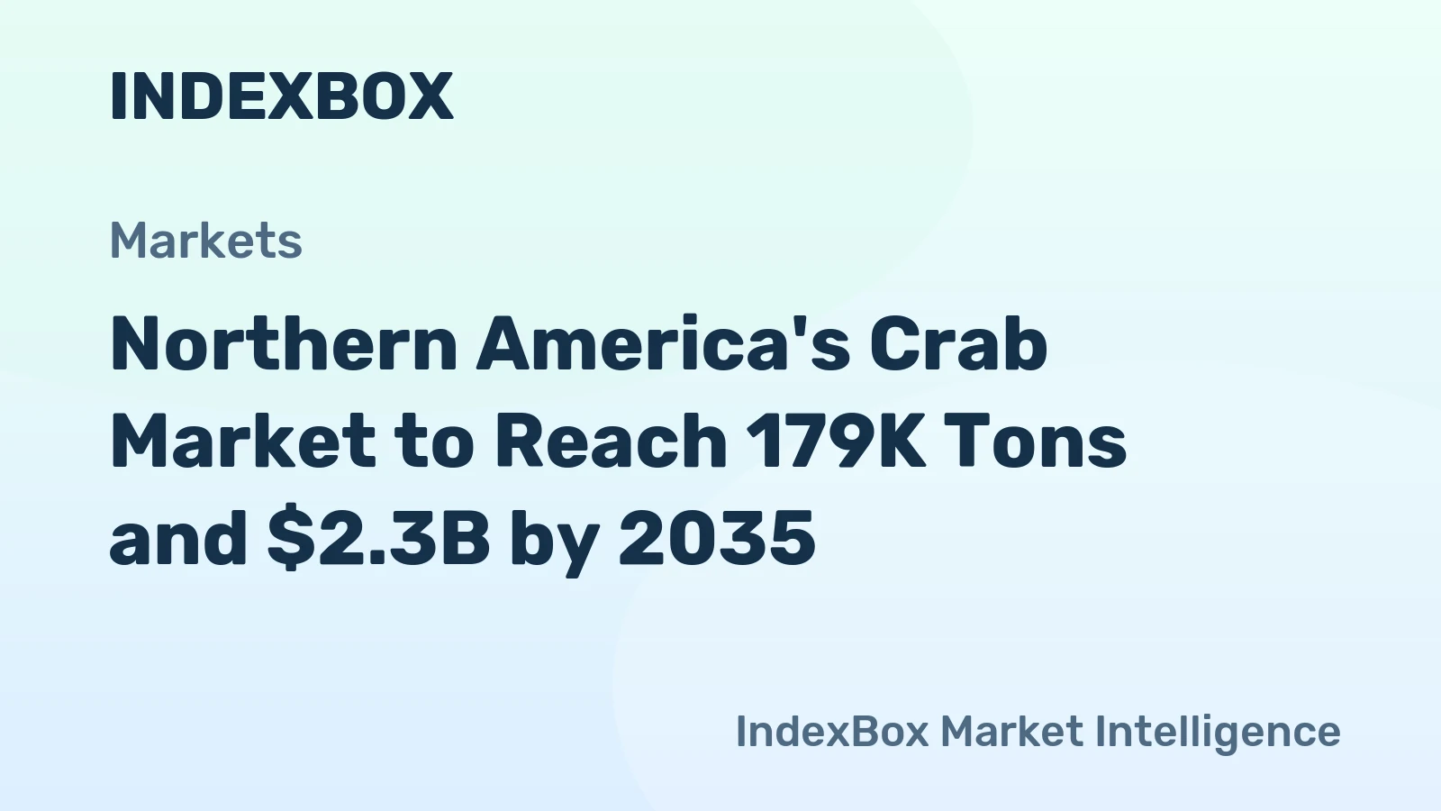 Northern America's Crab Market to Reach 179K Tons and $2.3B by 2035