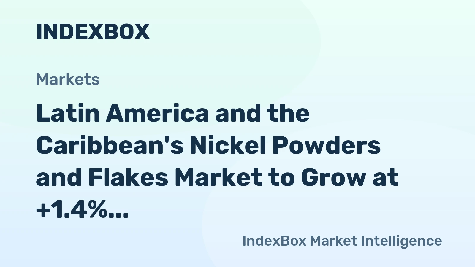 Latin America and the Caribbean's Nickel Powders and Flakes Market to Grow at +1.4% CAGR, Reaching 1.8K Tons by 2035