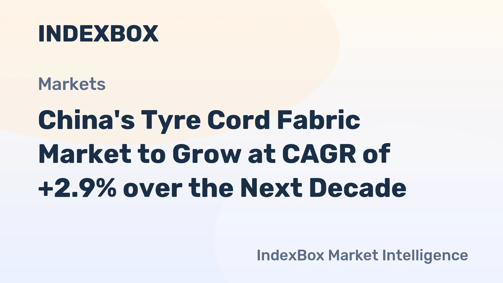 China's Tyre Cord Fabric Market to Grow at CAGR of +2.9% over the Next Decade