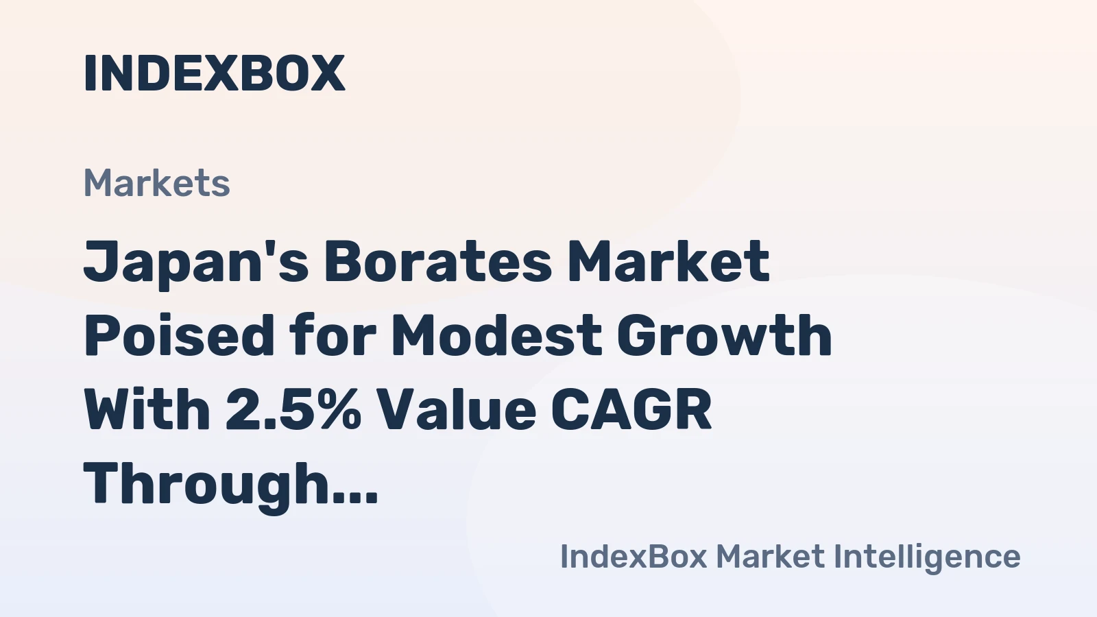 Japan's Borates Market Poised for Modest Growth With 2.5% Value CAGR Through 2035