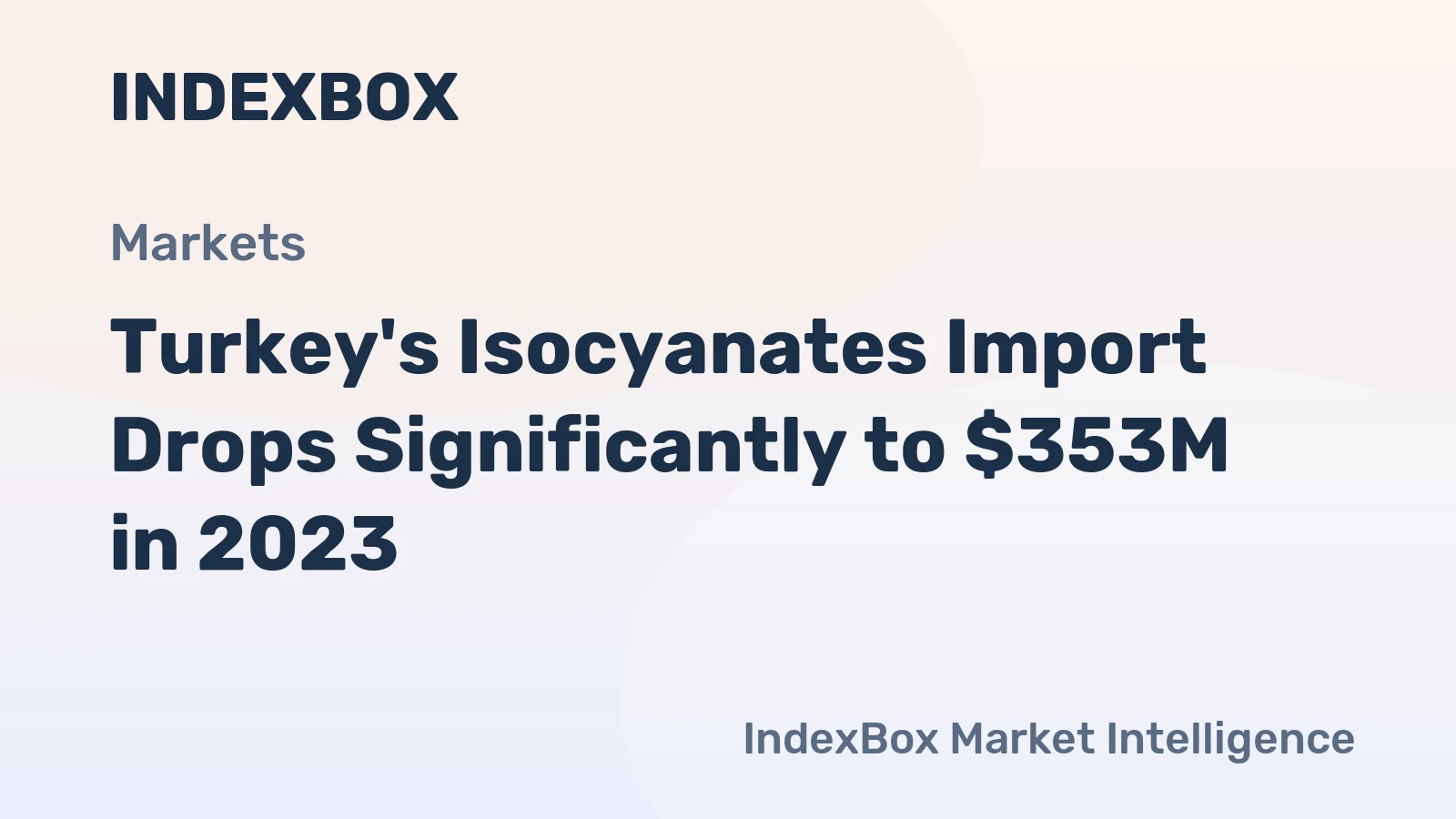 Turkey's Isocyanates Import Drops Significantly to $353M in 2023