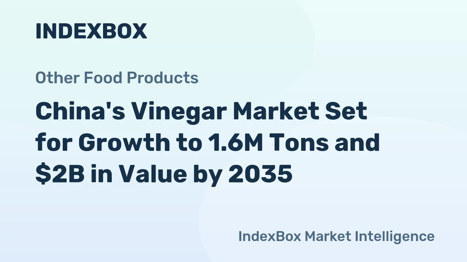 China's Vinegar Market Set for Growth to 1.6M Tons and $2B in Value by 2035