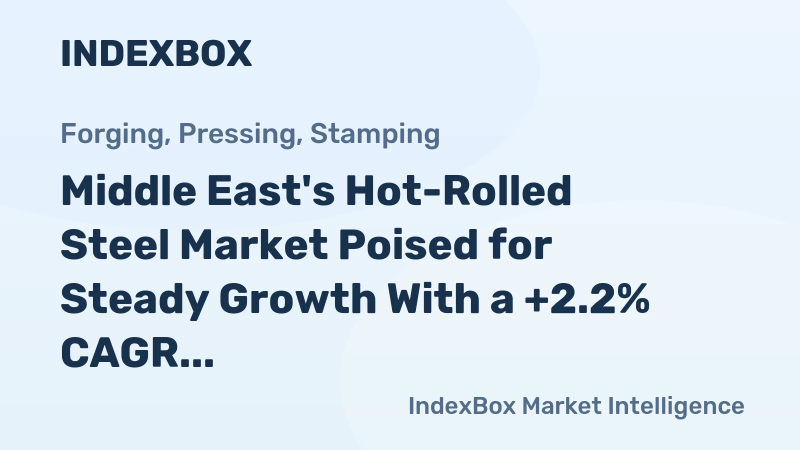 Middle East's Hot-Rolled Steel Market Poised for Steady Growth With a +2.2% CAGR Through 2035