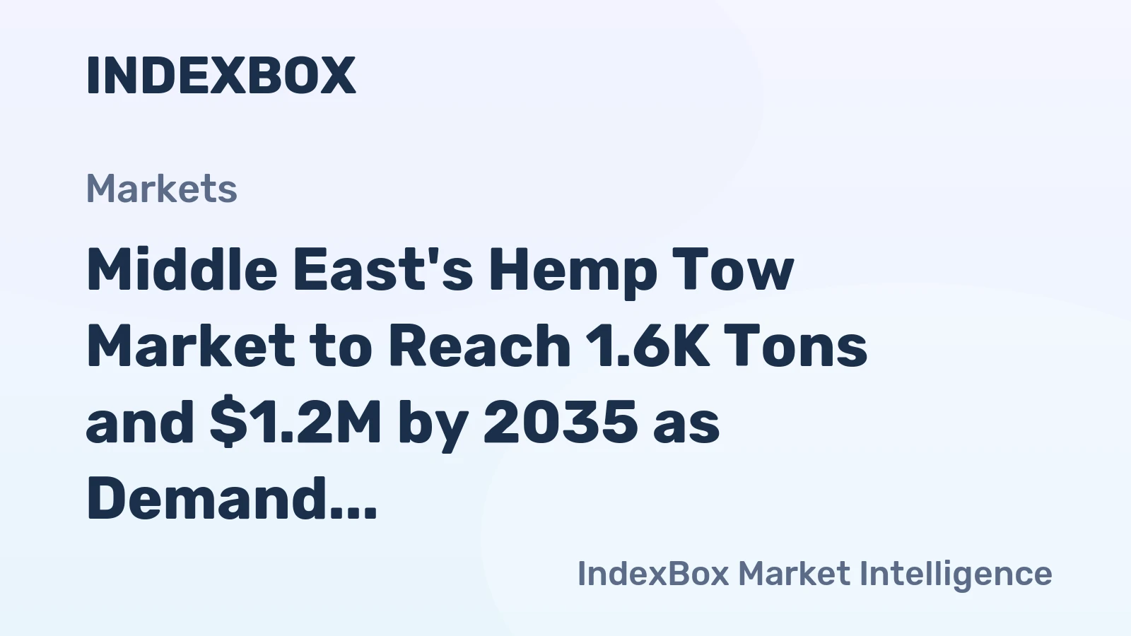 Middle East's Hemp Tow Market to Reach 1.6K Tons and $1.2M by 2035 as Demand Drives Growth