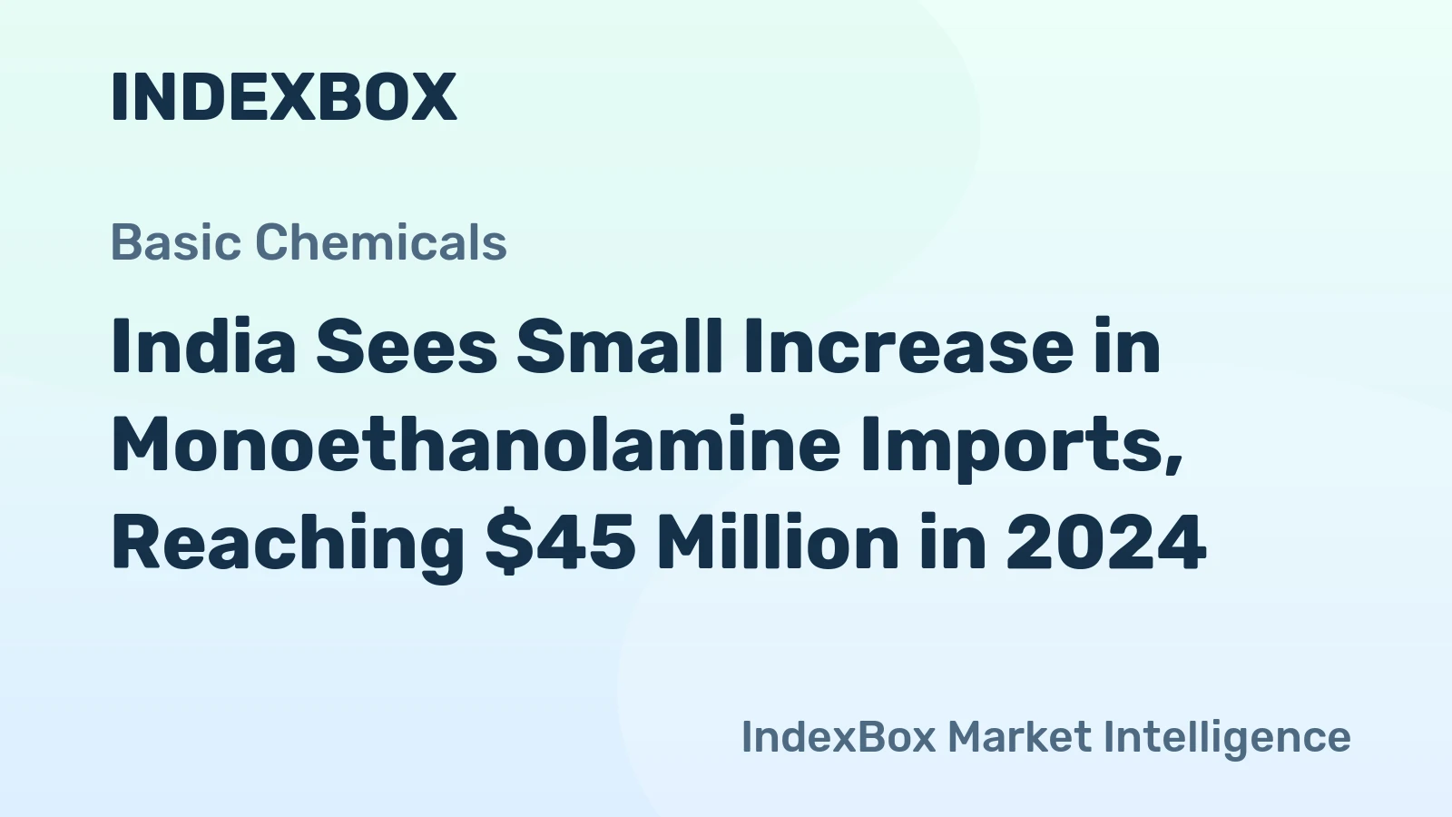 India Sees Small Increase in Monoethanolamine Imports, Reaching $45 Million in 2024