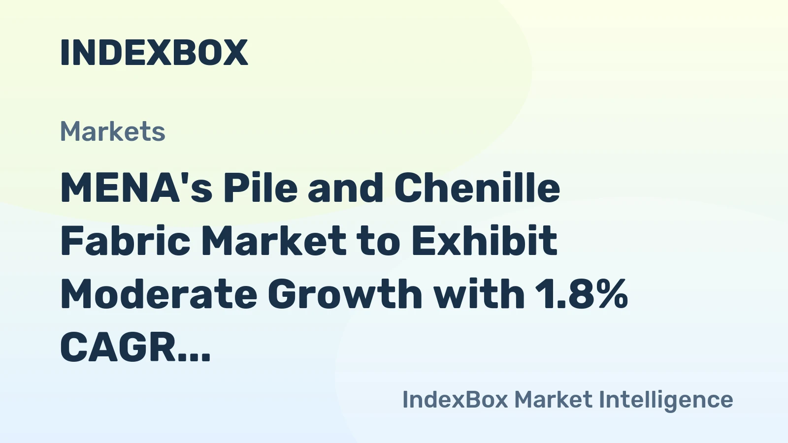 MENA's Pile and Chenille Fabric Market to Exhibit Moderate Growth with 1.8% CAGR