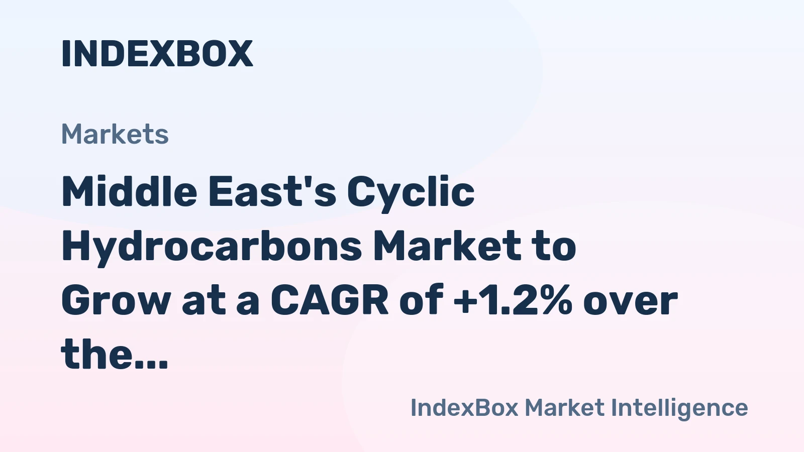 Middle East's Cyclic Hydrocarbons Market to Grow at a CAGR of +1.2% over the Next Decade