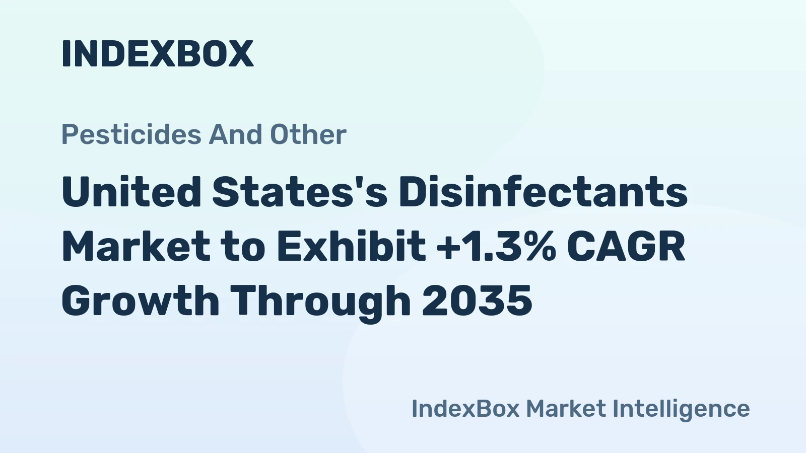 United States's Disinfectants Market to Exhibit +1.3% CAGR Growth Through 2035