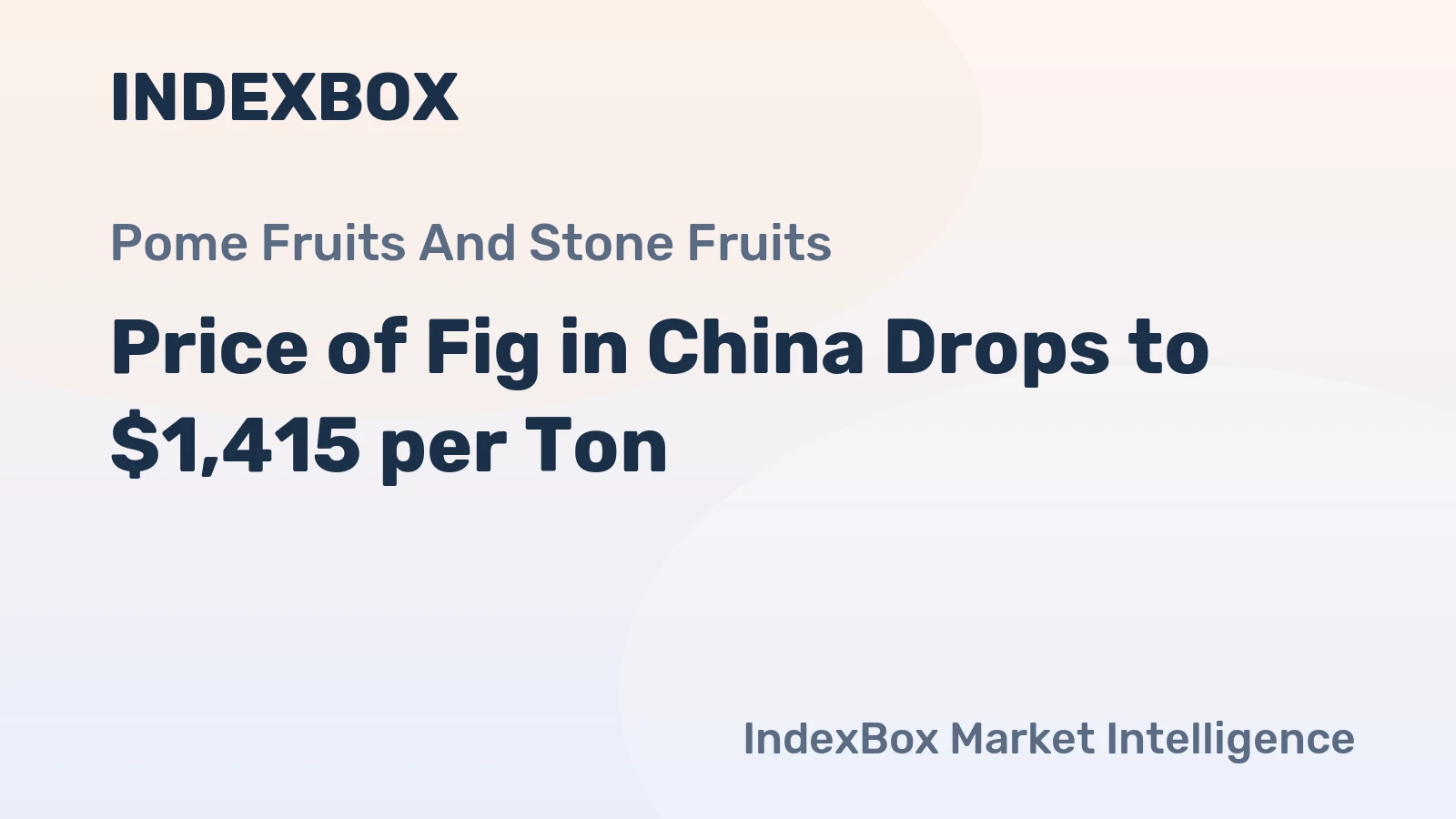 Price of Fig in China Drops to $1,415 per Ton