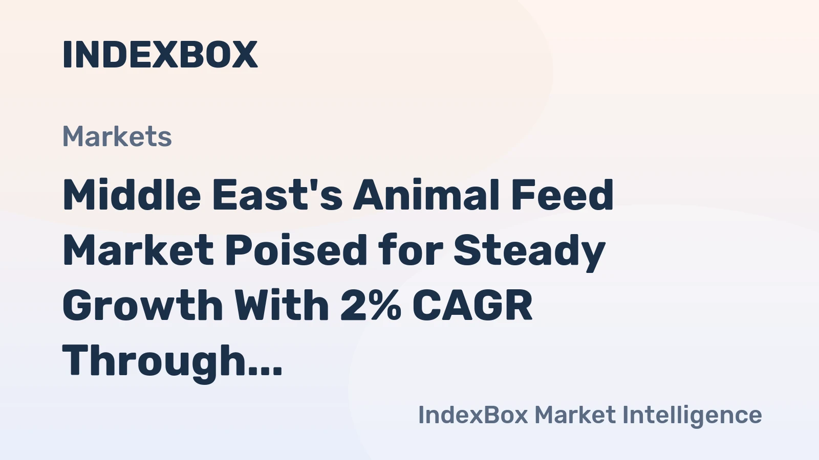 Middle East's Animal Feed Market Poised for Steady Growth With 2% CAGR Through 2035
