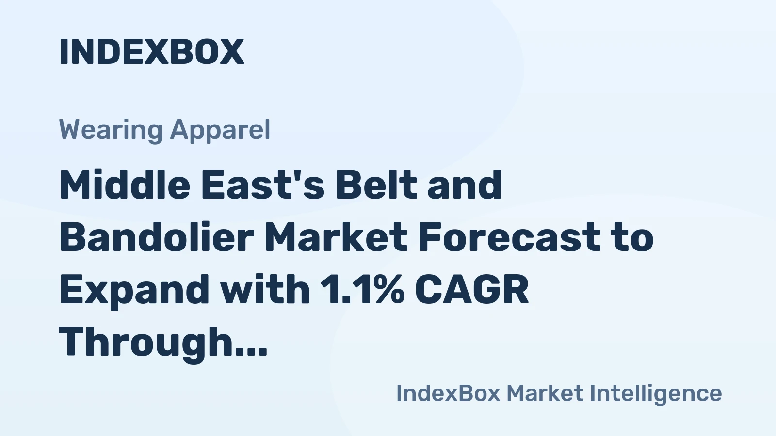 Middle East's Belt and Bandolier Market Forecast to Expand with 1.1% CAGR Through 2035
