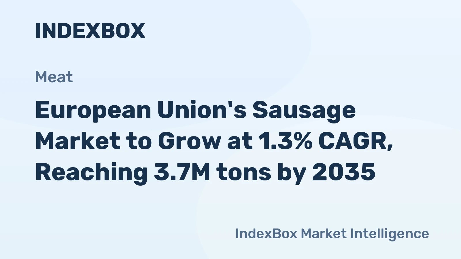 European Union's Sausage Market to Grow at 1.3% CAGR, Reaching 3.7M tons by 2035