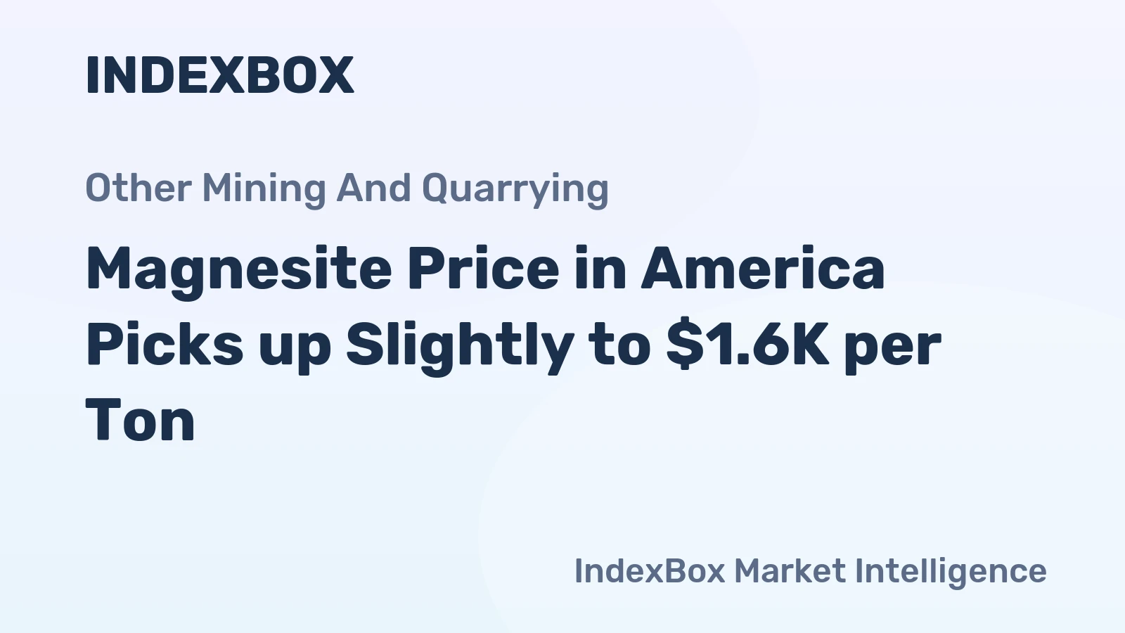 Magnesite Price in America Picks up Slightly to $1.6K per Ton