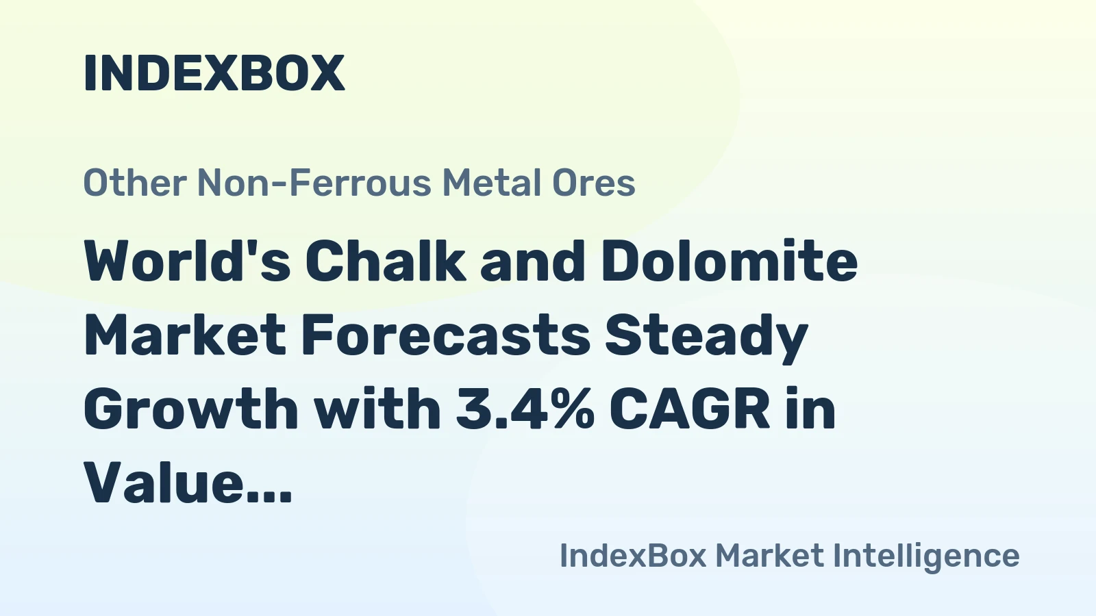 World's Chalk and Dolomite Market Forecasts Steady Growth with 3.4% CAGR in Value Through 2035