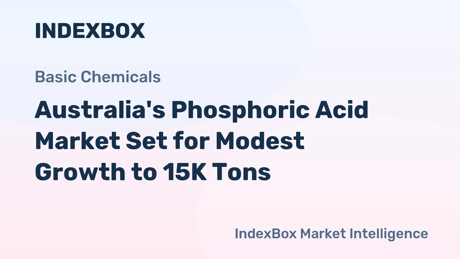 Australia's Phosphoric Acid Market Set for Modest Growth to 15K Tons