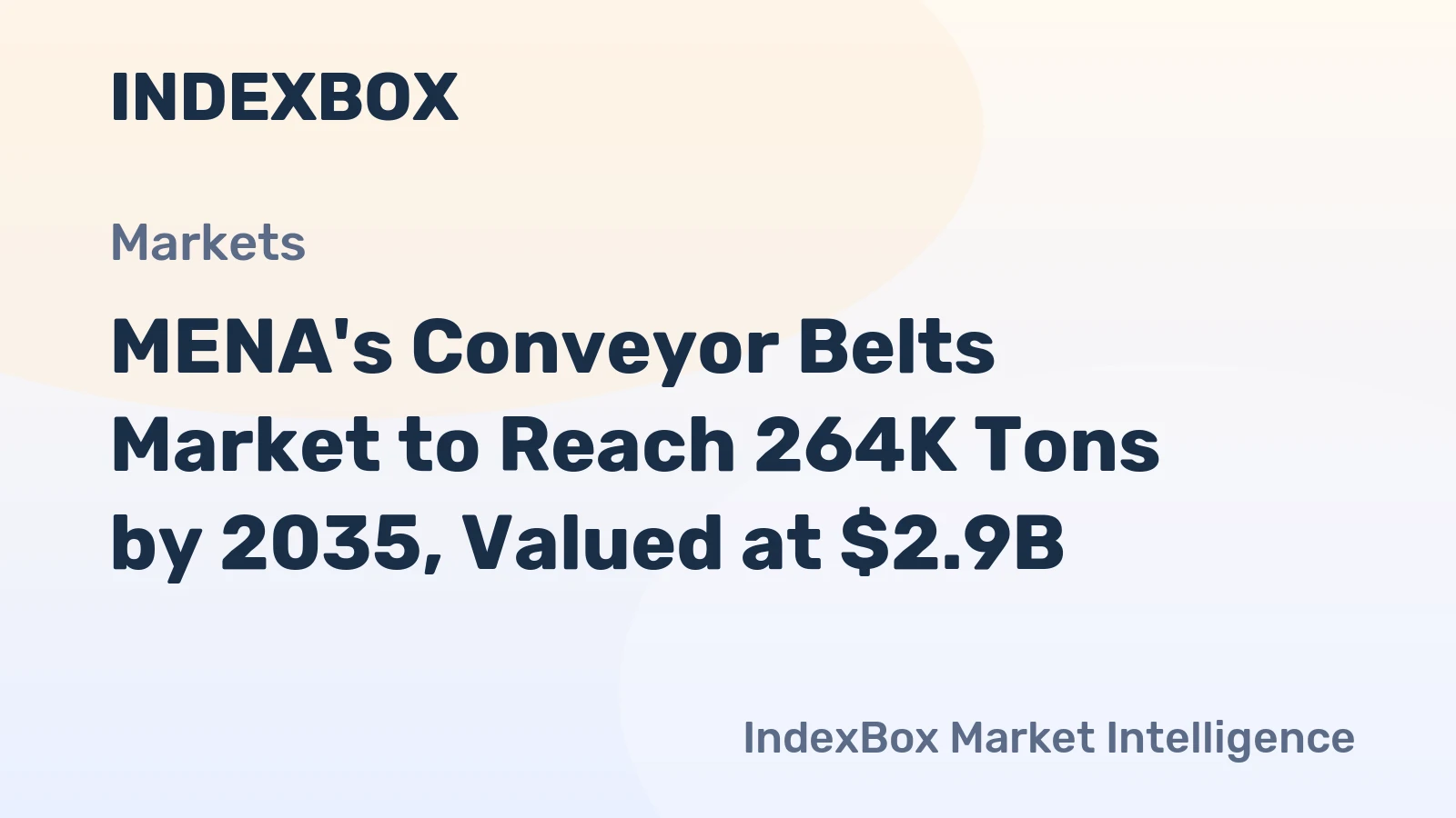 MENA's Conveyor Belts Market to Reach 264K Tons by 2035, Valued at $2.9B