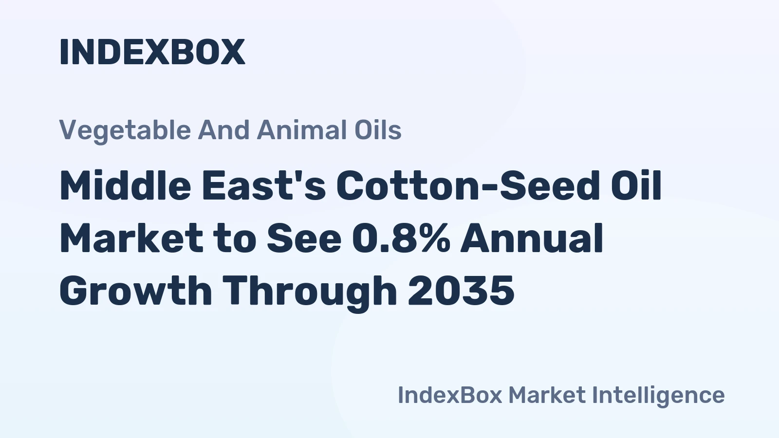 Middle East's Cotton-Seed Oil Market to See 0.8% Annual Growth Through 2035