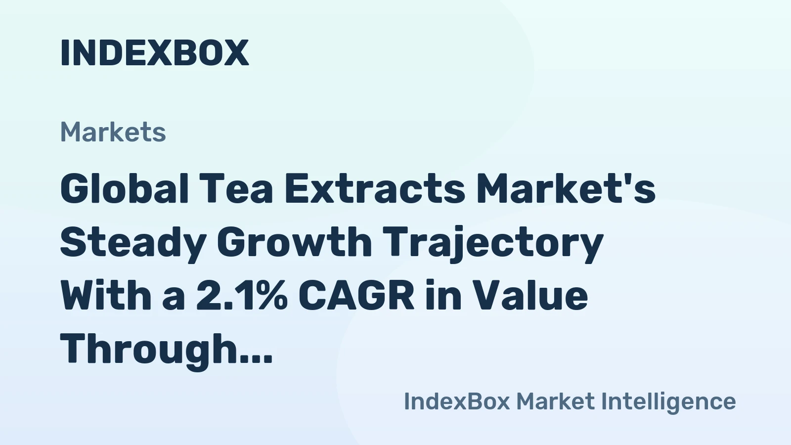Global Tea Extracts Market's Steady Growth Trajectory With a 2.1% CAGR in Value Through 2035