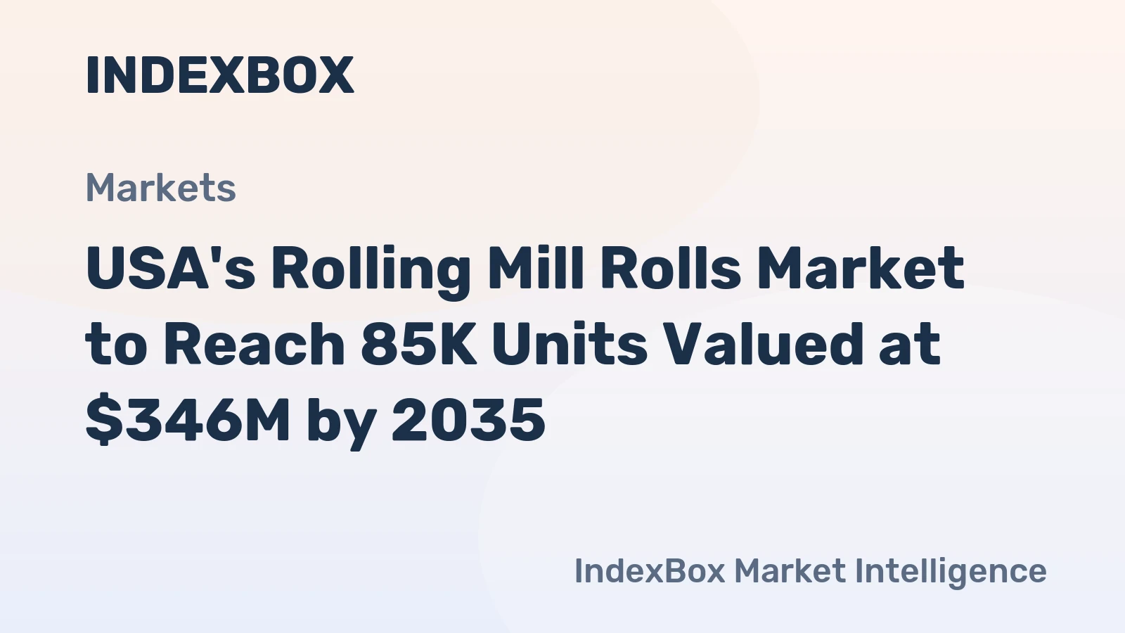 USA's Rolling Mill Rolls Market to Reach 85K Units Valued at $346M by 2035