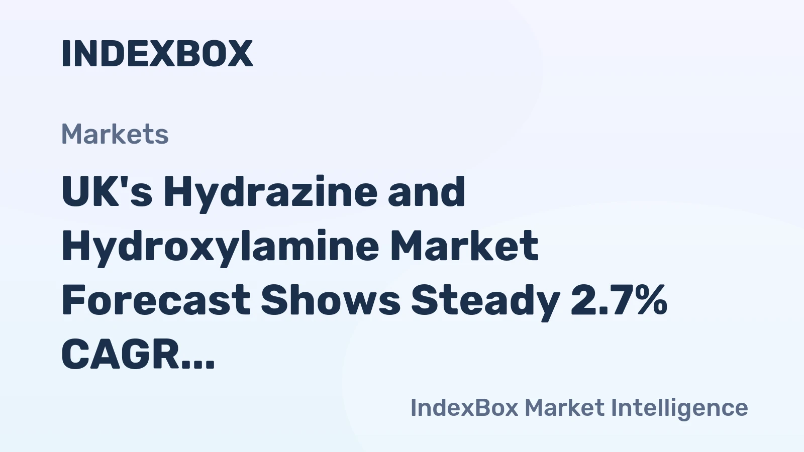 UK's Hydrazine and Hydroxylamine Market Forecast Shows Steady 2.7% CAGR Growth Through 2035