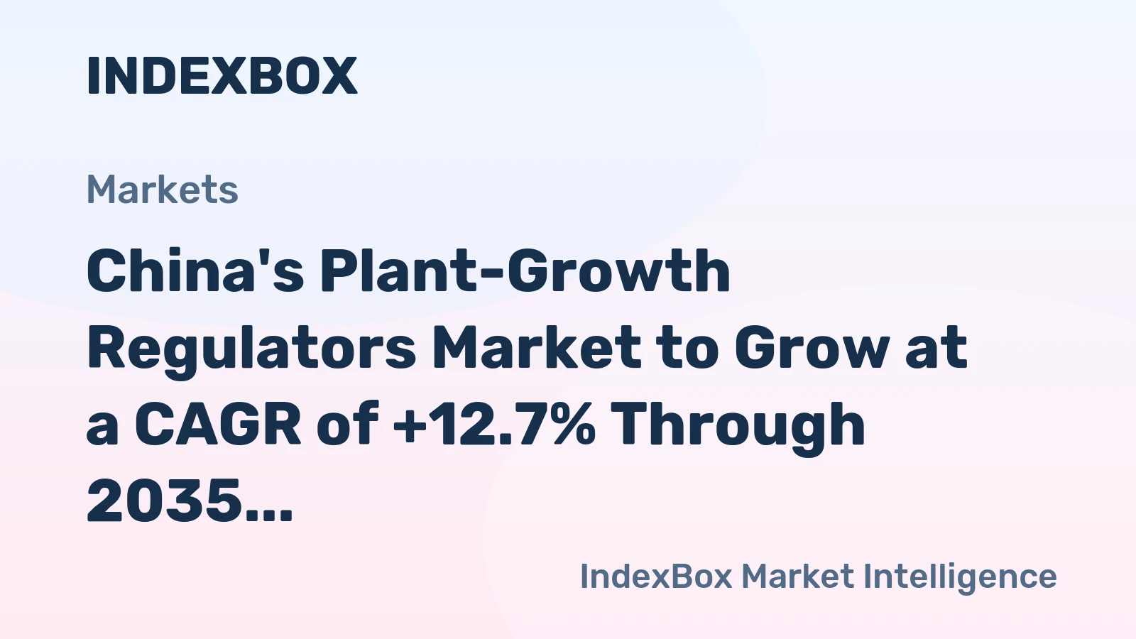 China's Plant-Growth Regulators Market to Grow at a CAGR of +12.7% Through 2035