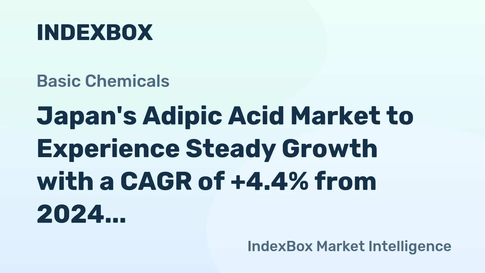 Japan's Adipic Acid Market to Experience Steady Growth with a CAGR of +4.4% from 2024 to 2035