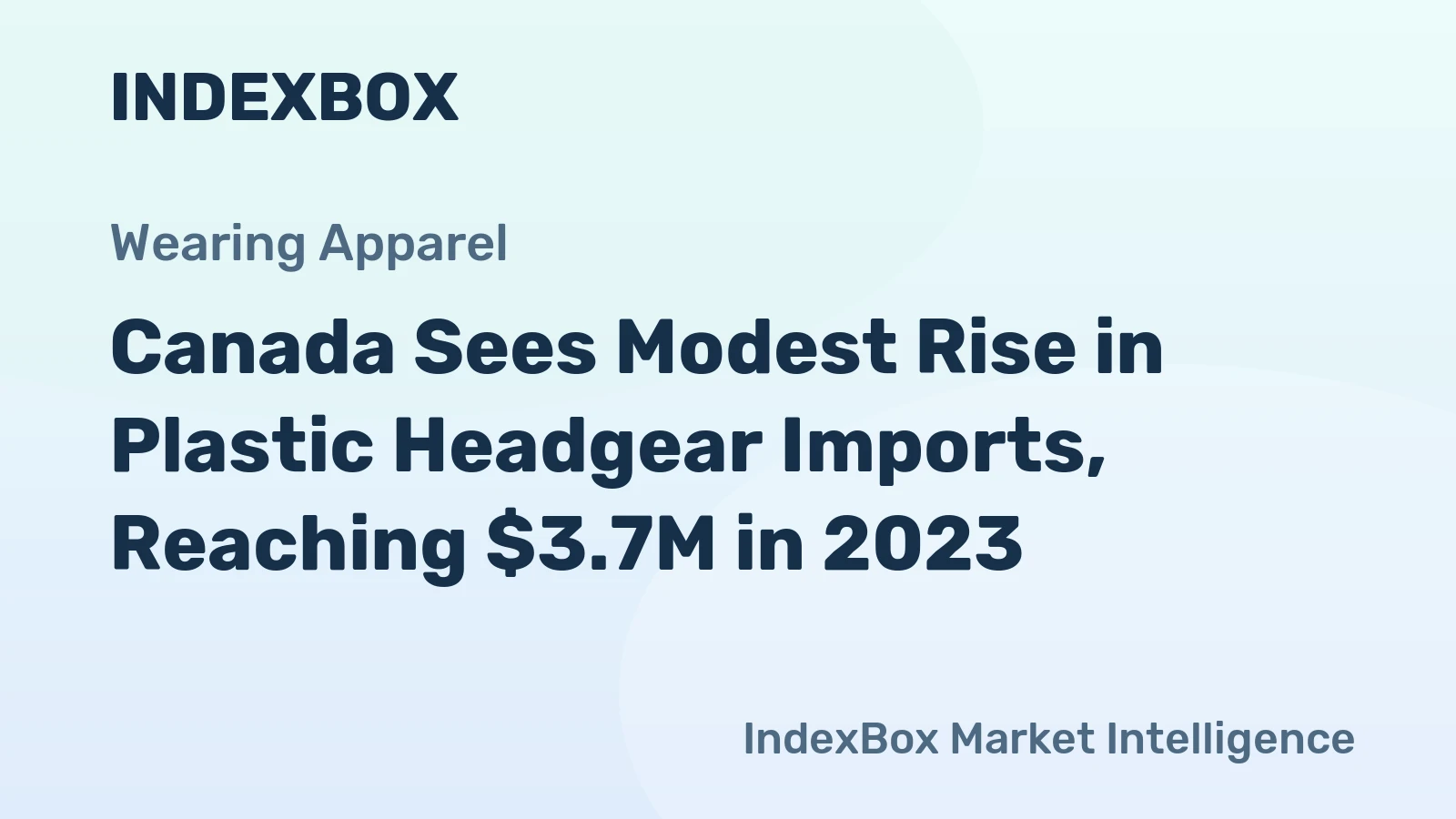 Canada Sees Modest Rise in Plastic Headgear Imports, Reaching $3.7M in 2023