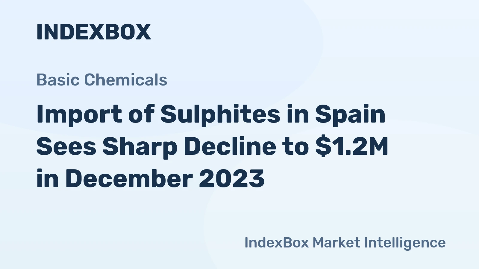 Import of Sulphites in Spain Sees Sharp Decline to $1.2M in December 2023