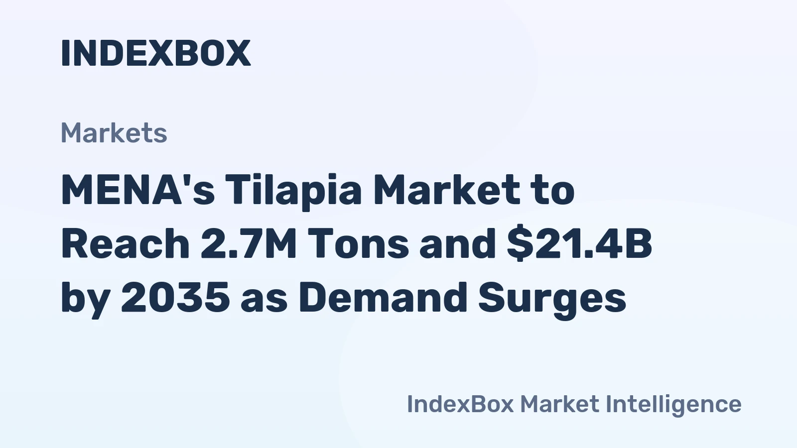 MENA's Tilapia Market to Reach 2.7M Tons and $21.4B by 2035 as Demand Surges
