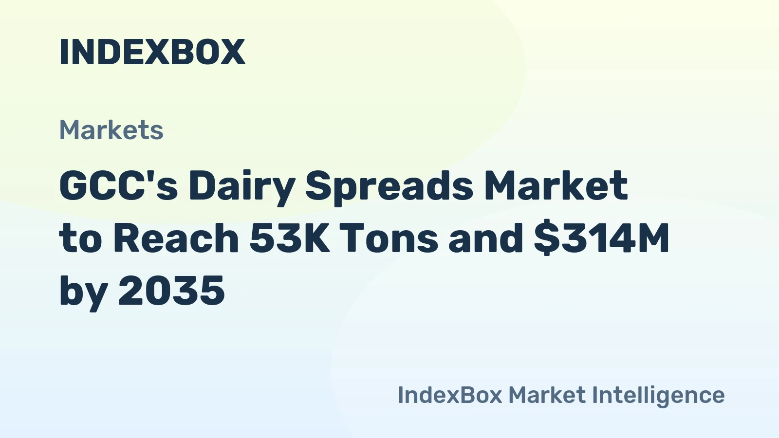 GCC's Dairy Spreads Market to Reach 53K Tons and $314M by 2035