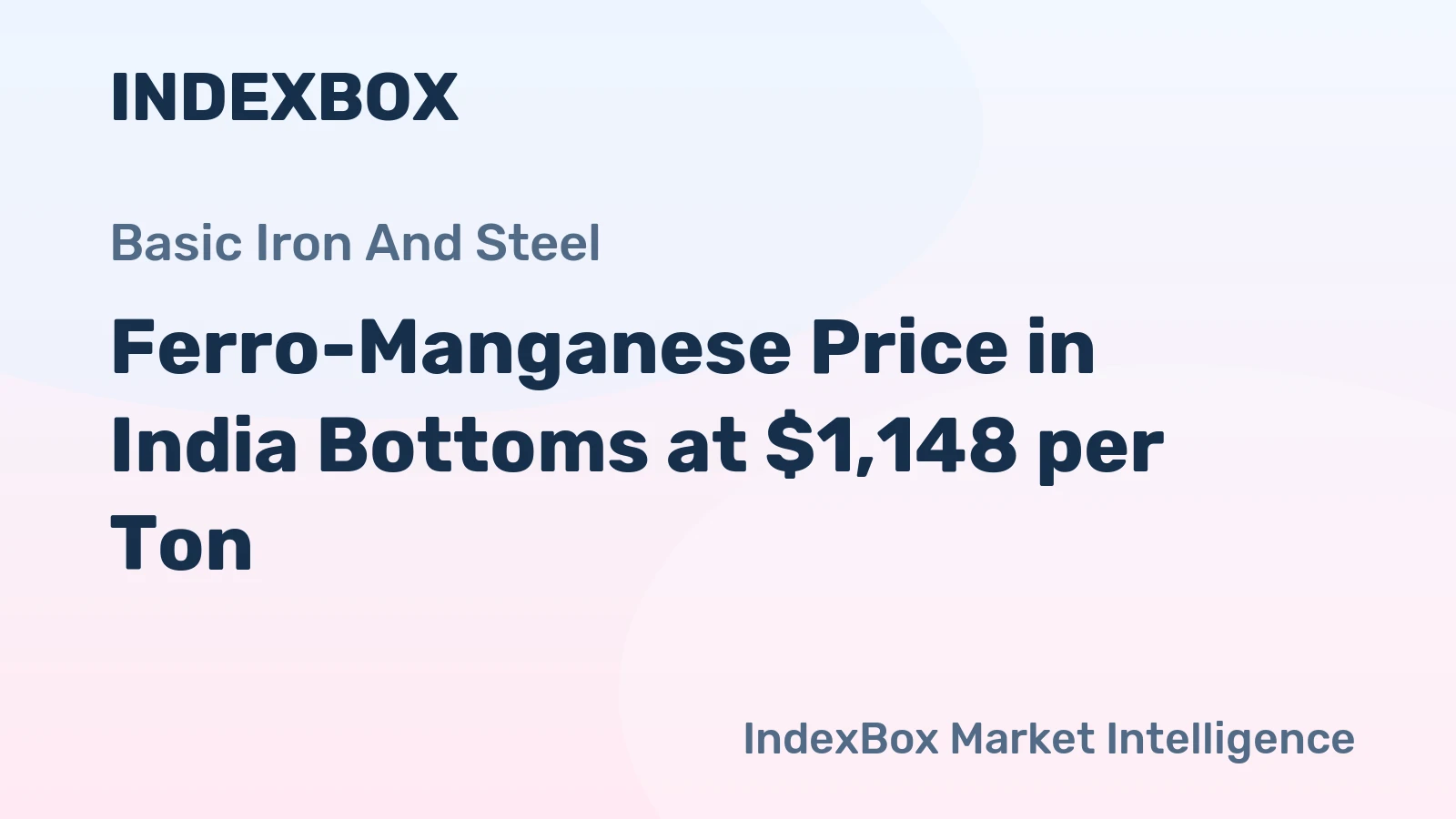 Ferro-Manganese Price in India Bottoms at $1,148 per Ton