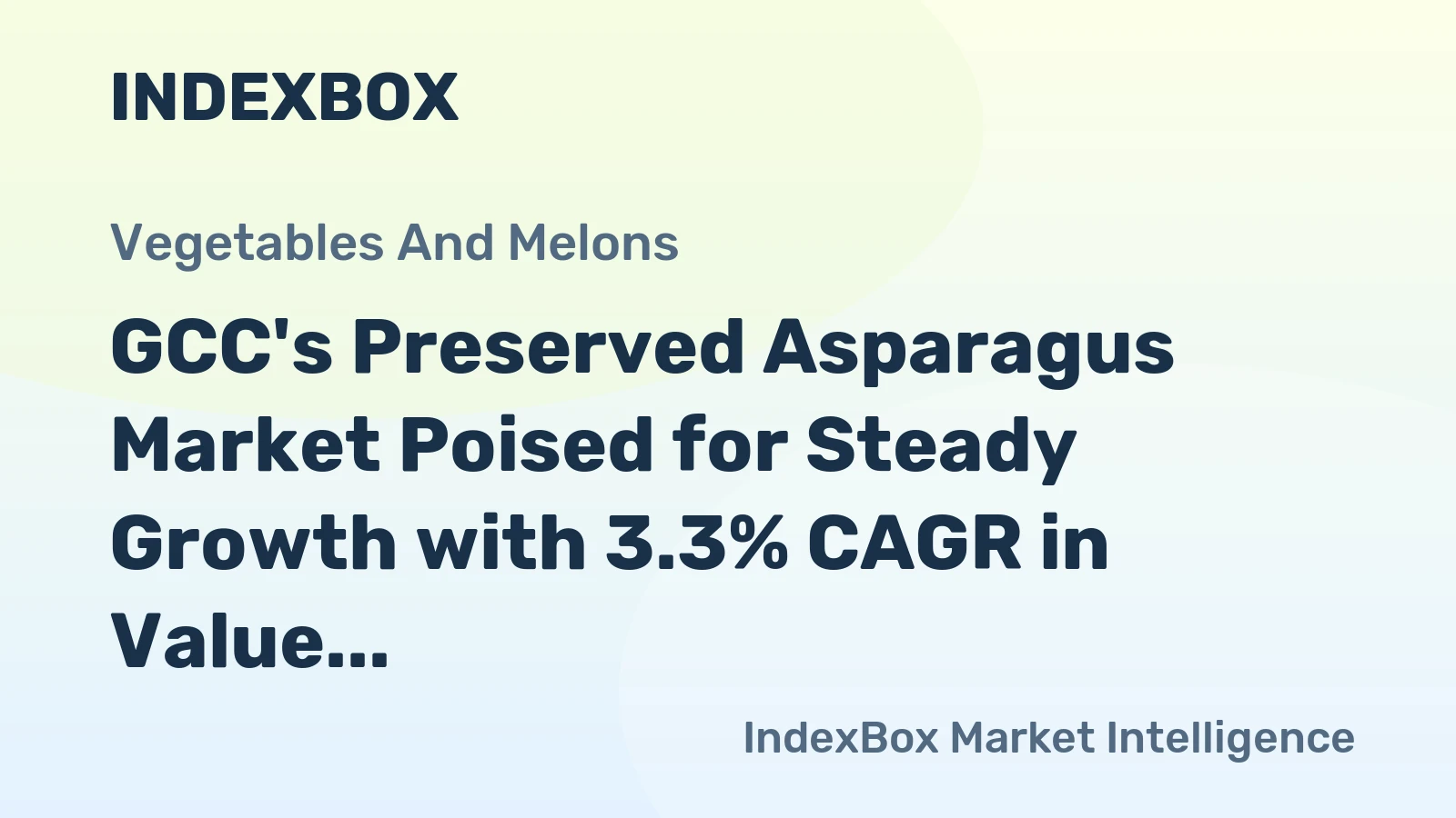 GCC's Preserved Asparagus Market Poised for Steady Growth with 3.3% CAGR in Value