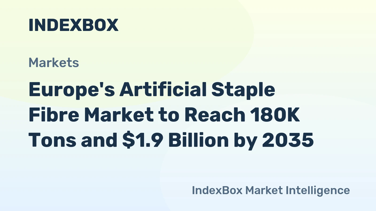 Europe's Artificial Staple Fibre Market to Reach 180K Tons and $1.9 Billion by 2035