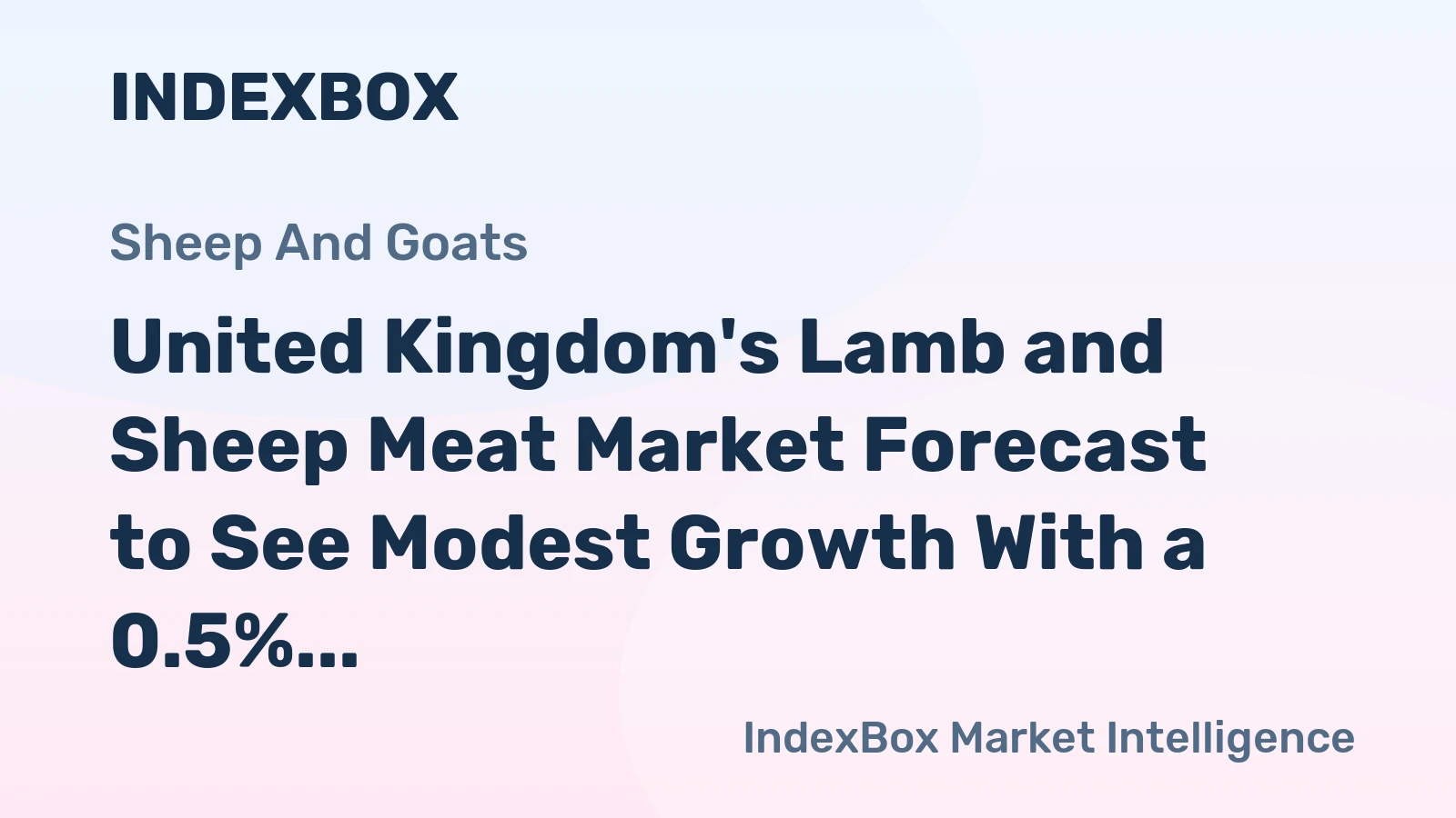 United Kingdom's Lamb and Sheep Meat Market Forecast to See Modest Growth With a 0.5% Value CAGR