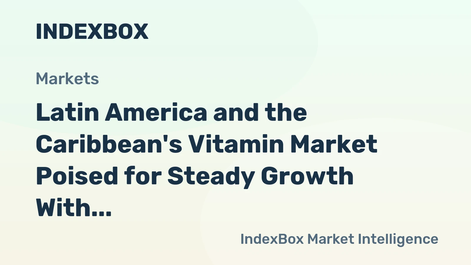 Latin America and the Caribbean's Vitamin Market Poised for Steady Growth With 1.7% CAGR Through 2035