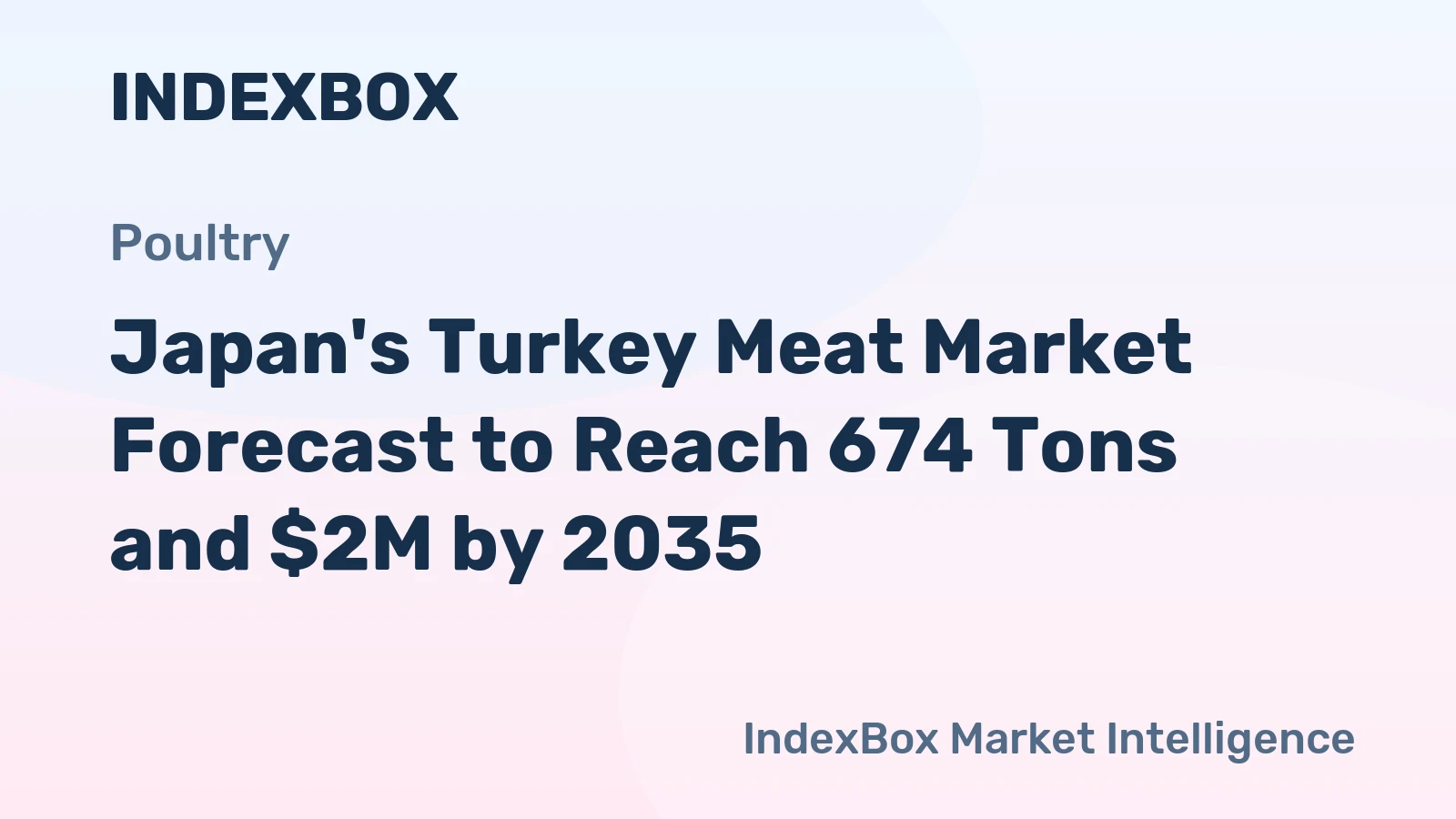 Japan's Turkey Meat Market Forecast to Reach 674 Tons and $2M by 2035
