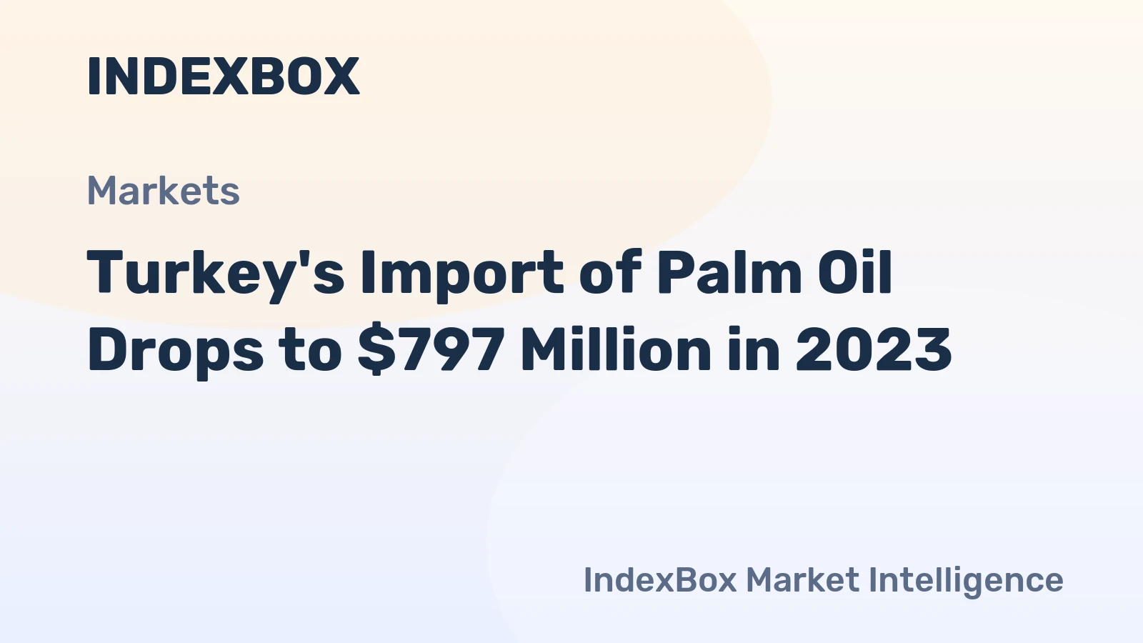 Turkey's Import of Palm Oil Drops to $797 Million in 2023