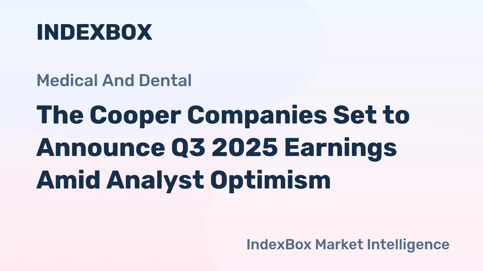 The Cooper Companies Set to Announce Q3 2025 Earnings Amid Analyst Optimism