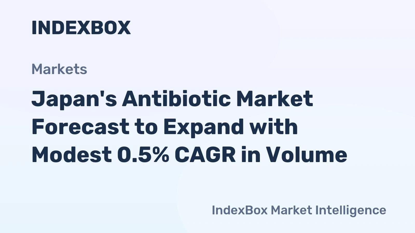 Japan's Antibiotic Market Forecast to Expand with Modest 0.5% CAGR in Volume