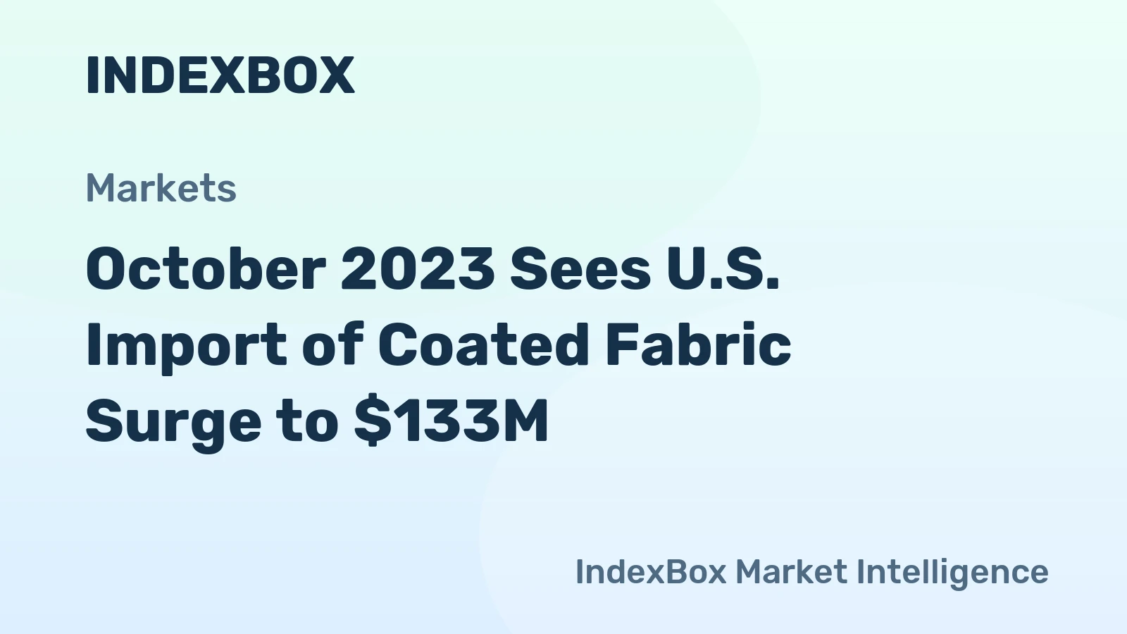 October 2023 Sees U.S. Import of Coated Fabric Surge to $133M
