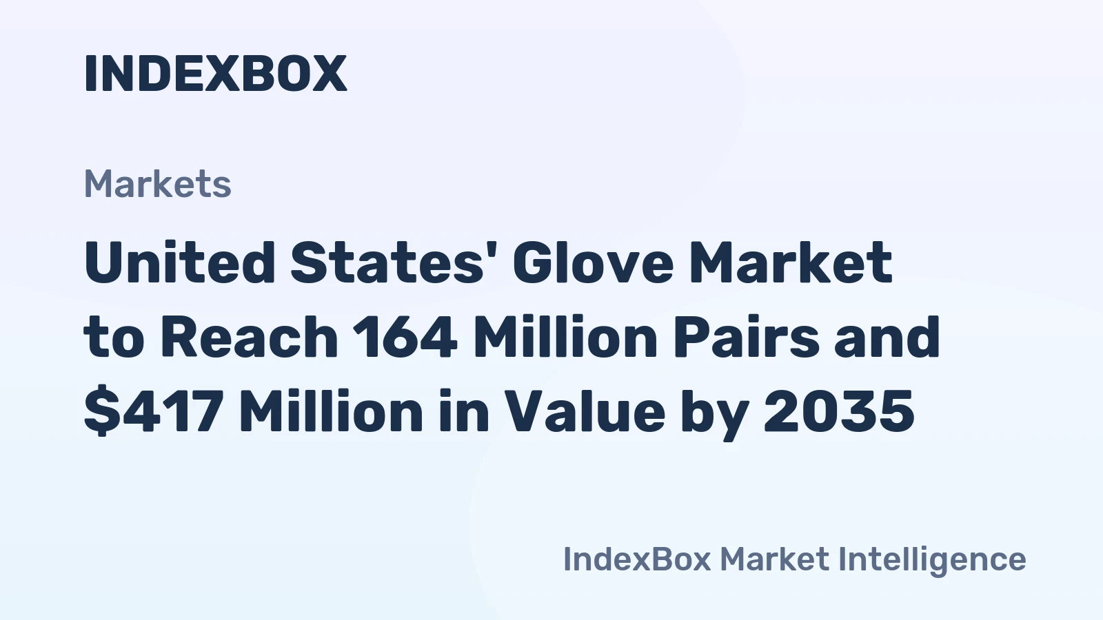 United States' Glove Market to Reach 164 Million Pairs and $417 Million in Value by 2035