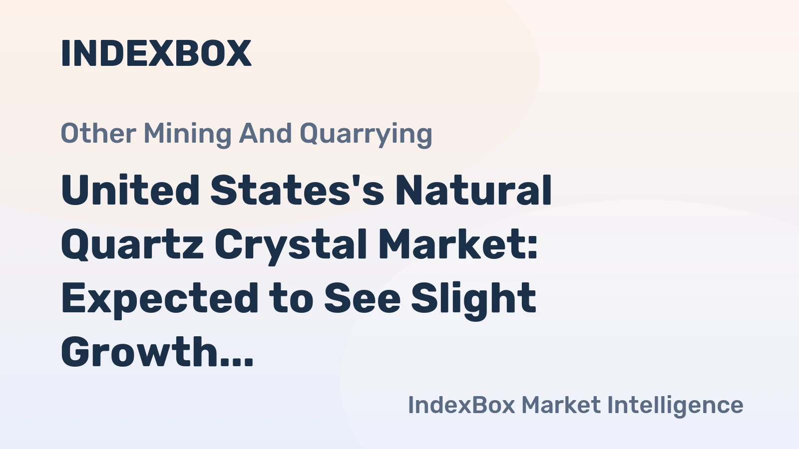 United States's Natural Quartz Crystal Market: Expected to See Slight Growth with Market Volume Reaching 47M tons by 2035