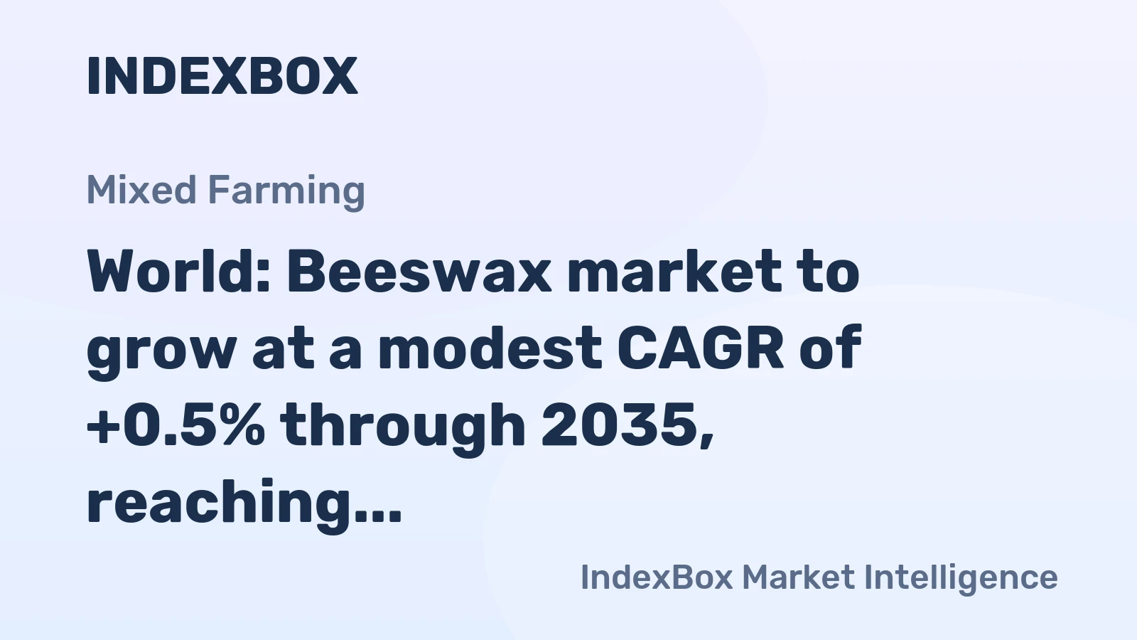 World: Beeswax market to grow at a modest CAGR of +0.5% through 2035, reaching 141K tons, driven by sustained global demand.