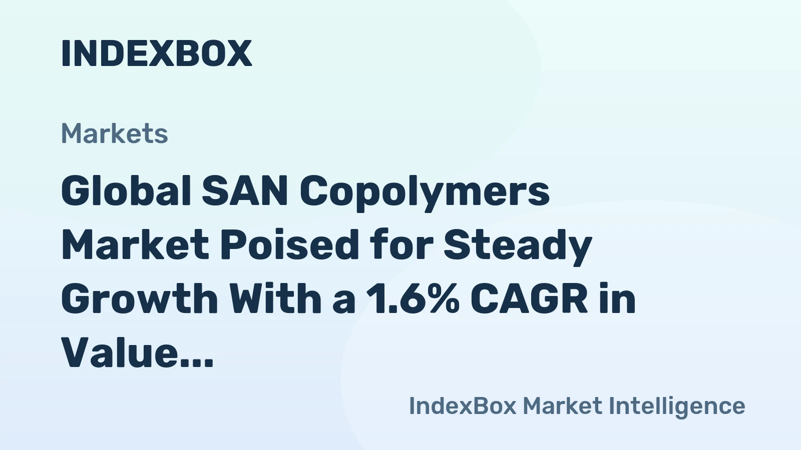 Global SAN Copolymers Market Poised for Steady Growth With a 1.6% CAGR in Value Through 2035