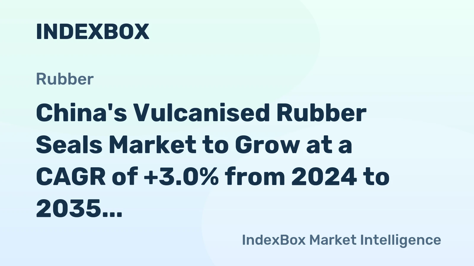 China's Vulcanised Rubber Seals Market to Grow at a CAGR of +3.0% from 2024 to 2035, Reaching 2M Tons