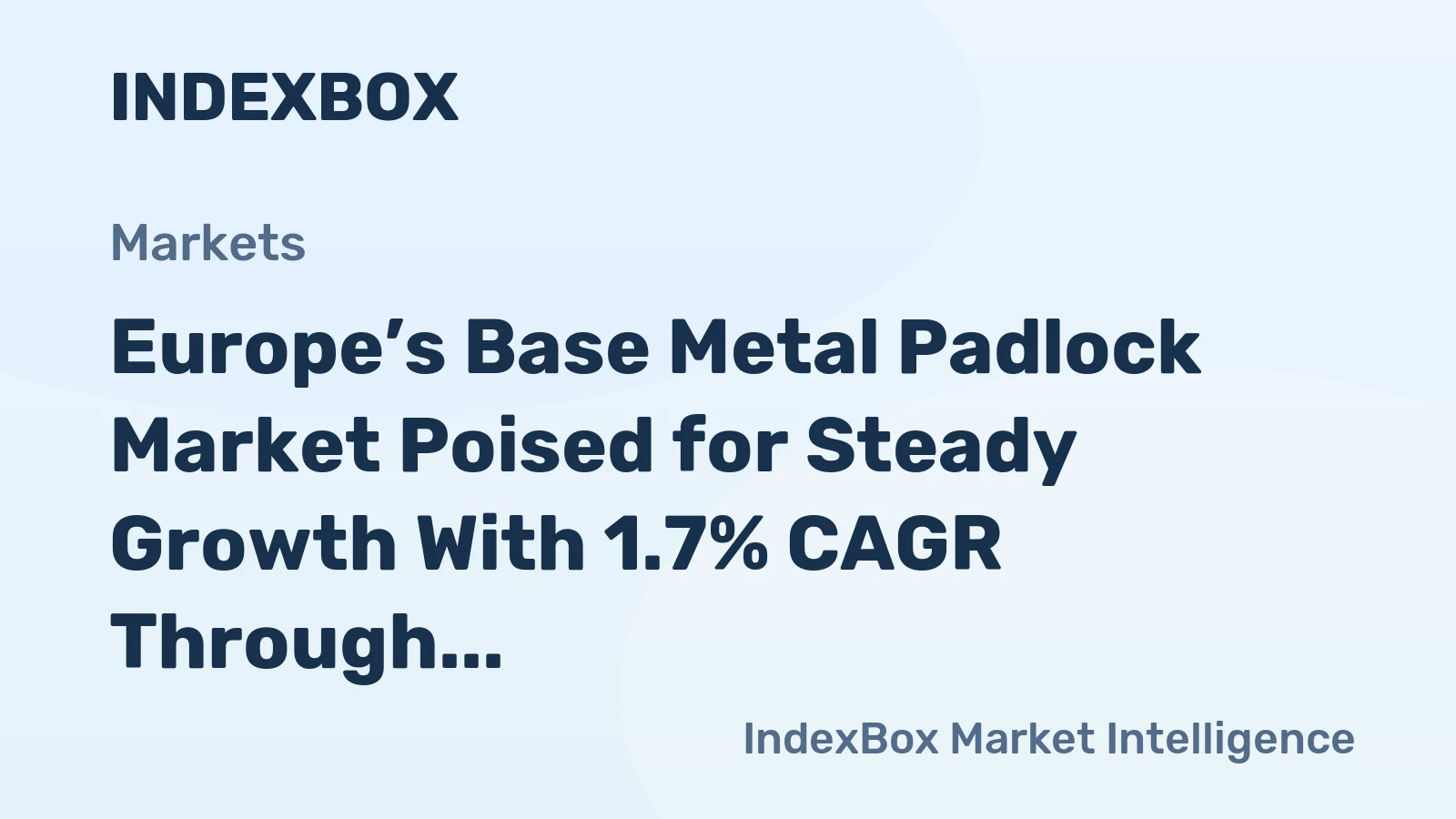 Europe’s Base Metal Padlock Market Poised for Steady Growth With 1.7% CAGR Through 2035
